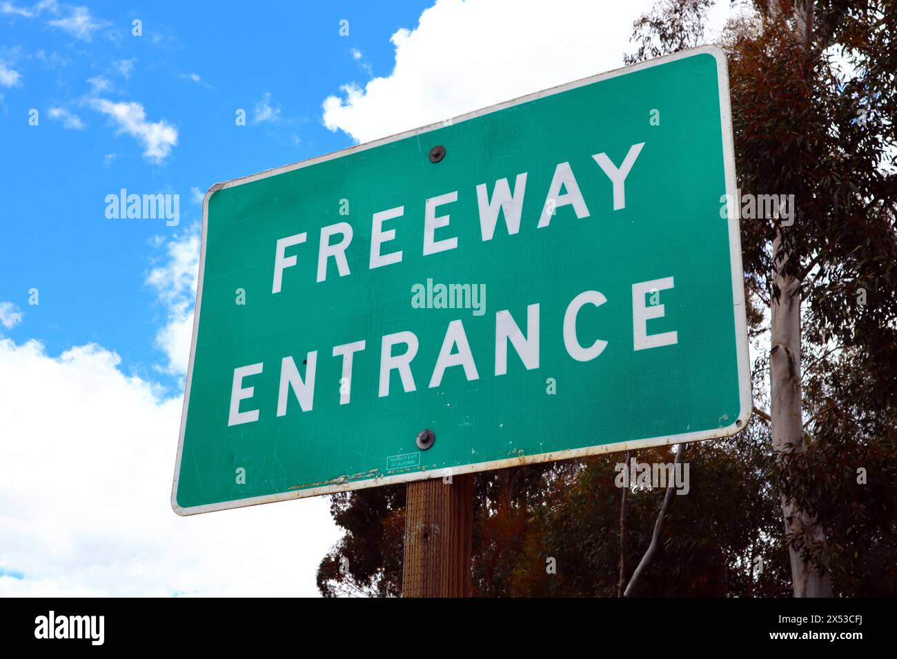California road sign highway interstate signage direction hi-res stock ...