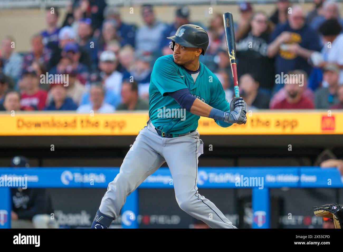 Minneapolis, Minnesota, USA. 6th May, 2024. Seattle Mariners second ...