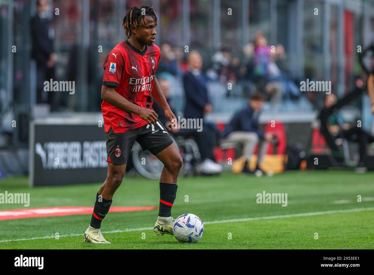 Milan, Italy. 05th May, 2024. Samuel Chukwueze of AC Milan seen in action during Serie A 2023/24 ...