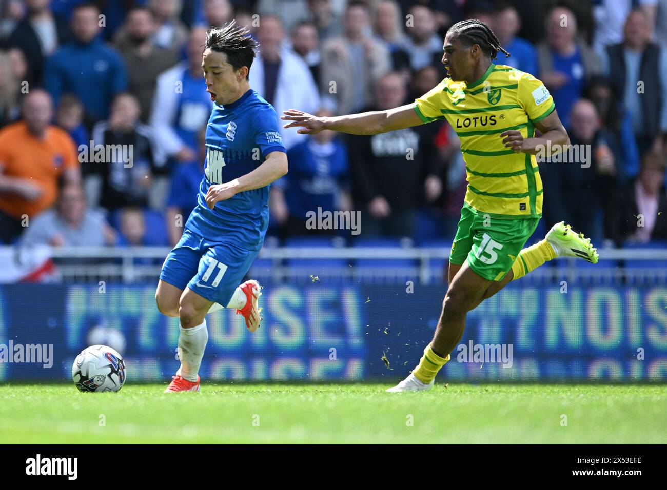 Koji Miyoshi of Birmingham City in action during the EFL Sky Bet ...