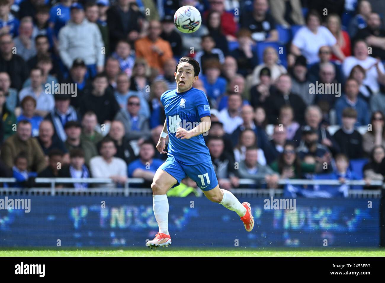 Koji Miyoshi of Birmingham City in action during the EFL Sky Bet ...