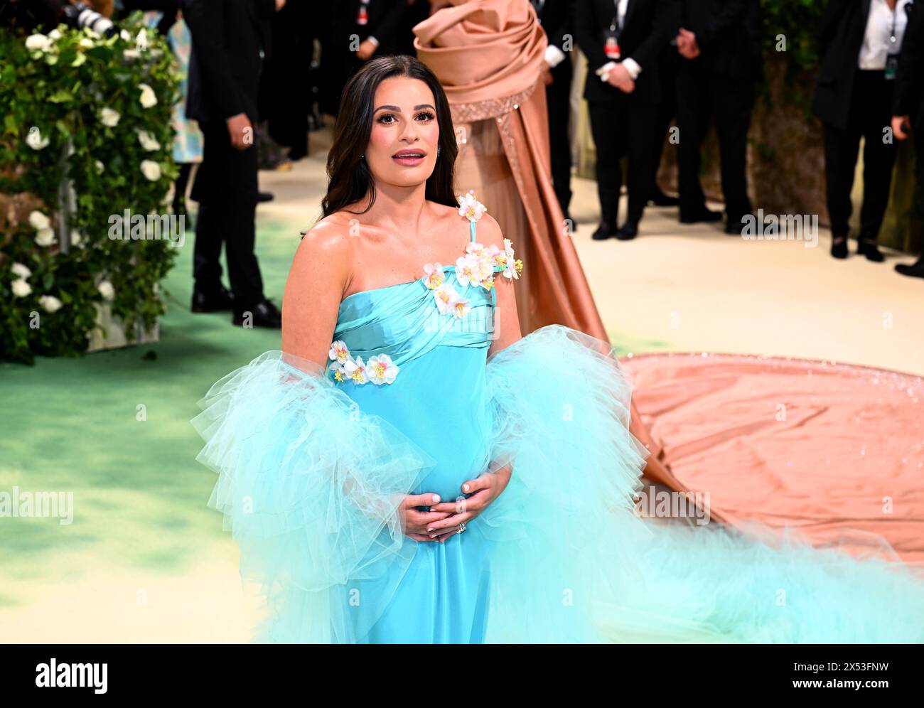 Lea Michele attending the Metropolitan Museum of Art Costume Institute ...