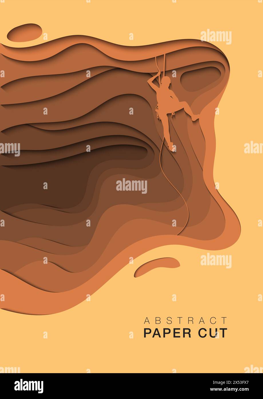 Paper cut background of a silhouette illustration of a woman figure ...