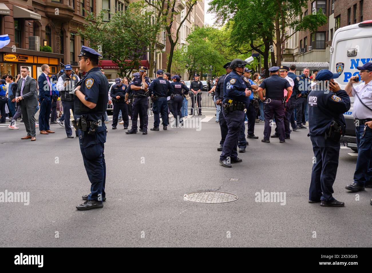 New York, USA. 6th May, 2024. Police arrest protesters after they leave ...