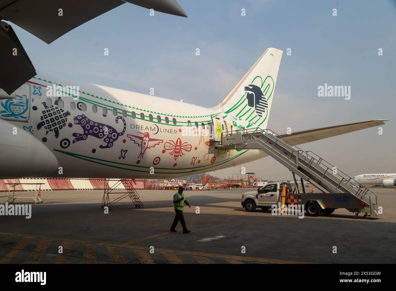 Non Exclusive: An Aeromexico plane is seen during the announcement that ...
