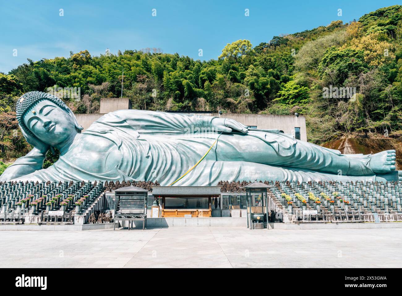 Fukuoka, Japan - April 10, 2024 : Nanzoin Temple reclining buddha ...