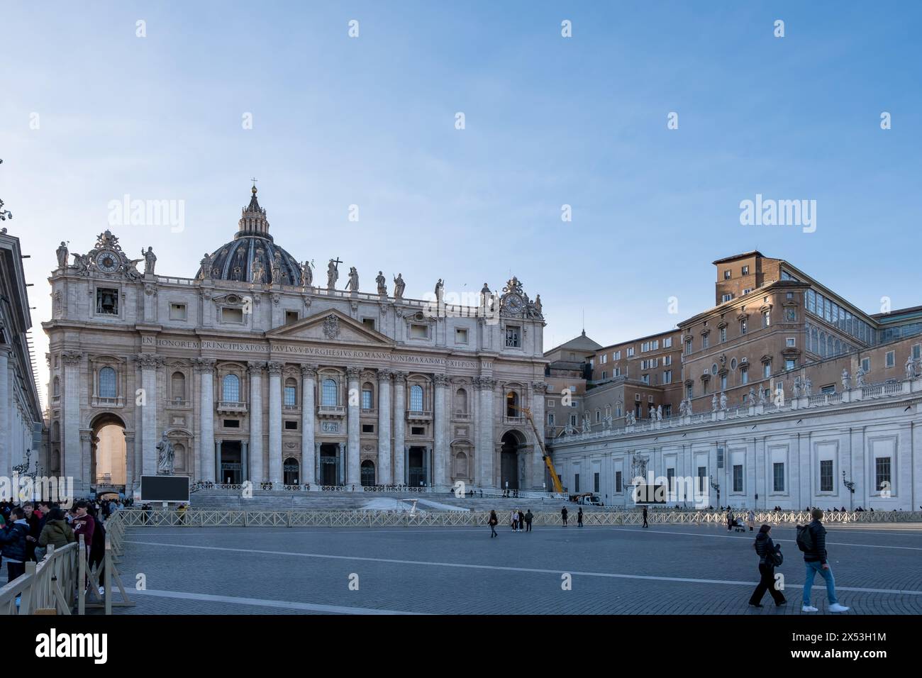 Detail of Saint Peter's Basilica in Vatican City, the papal enclave in ...