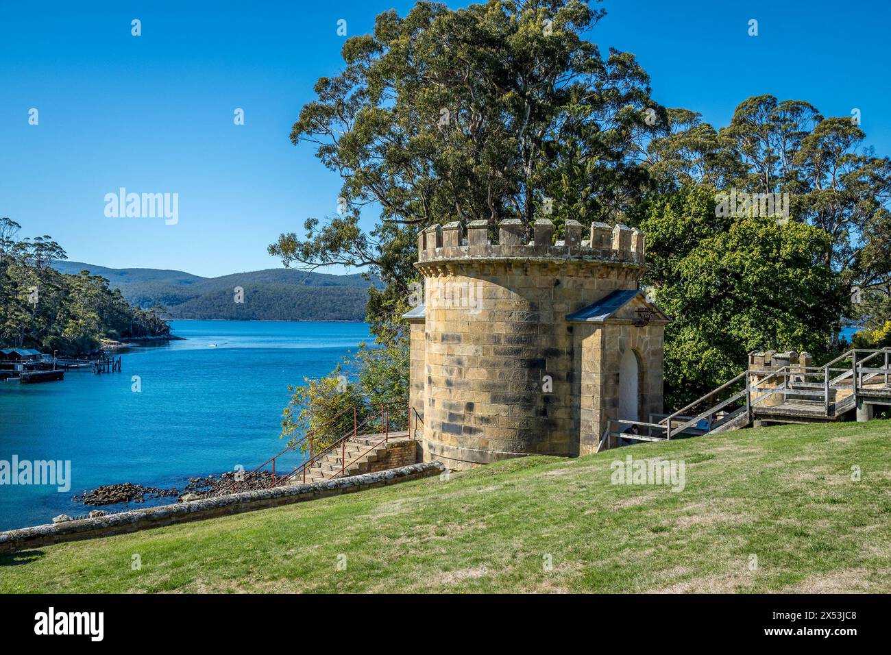 Guard Tower at Port Arthur Historic Site, Tasmania, Australia Stock ...