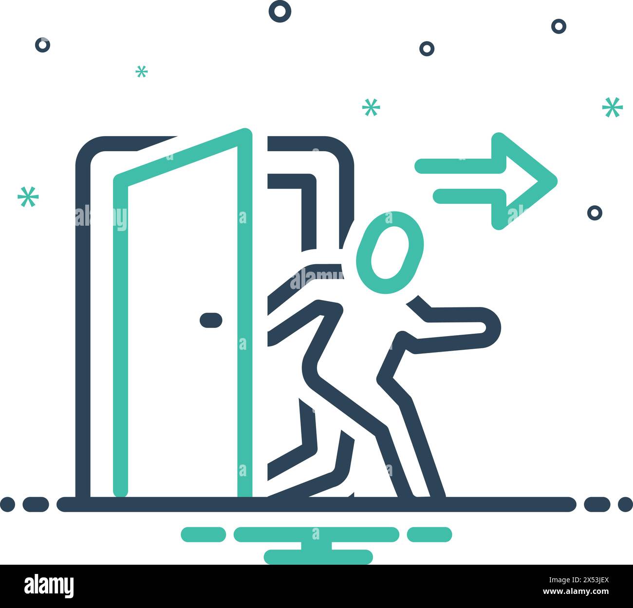 Icon for evacuation, exit Stock Vector Image & Art - Alamy