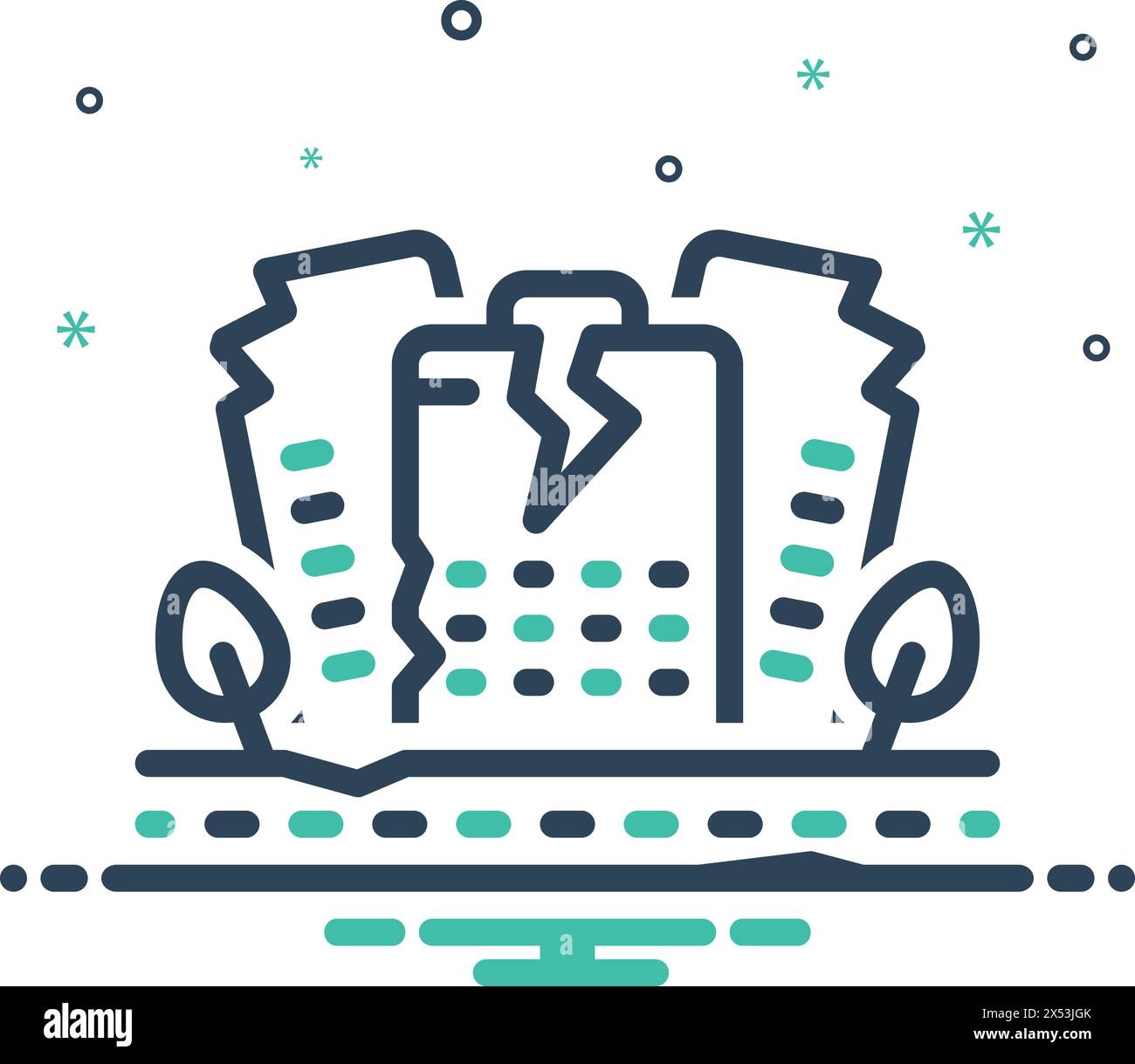 Icon for earthquake, catastrophe Stock Vector Image & Art - Alamy