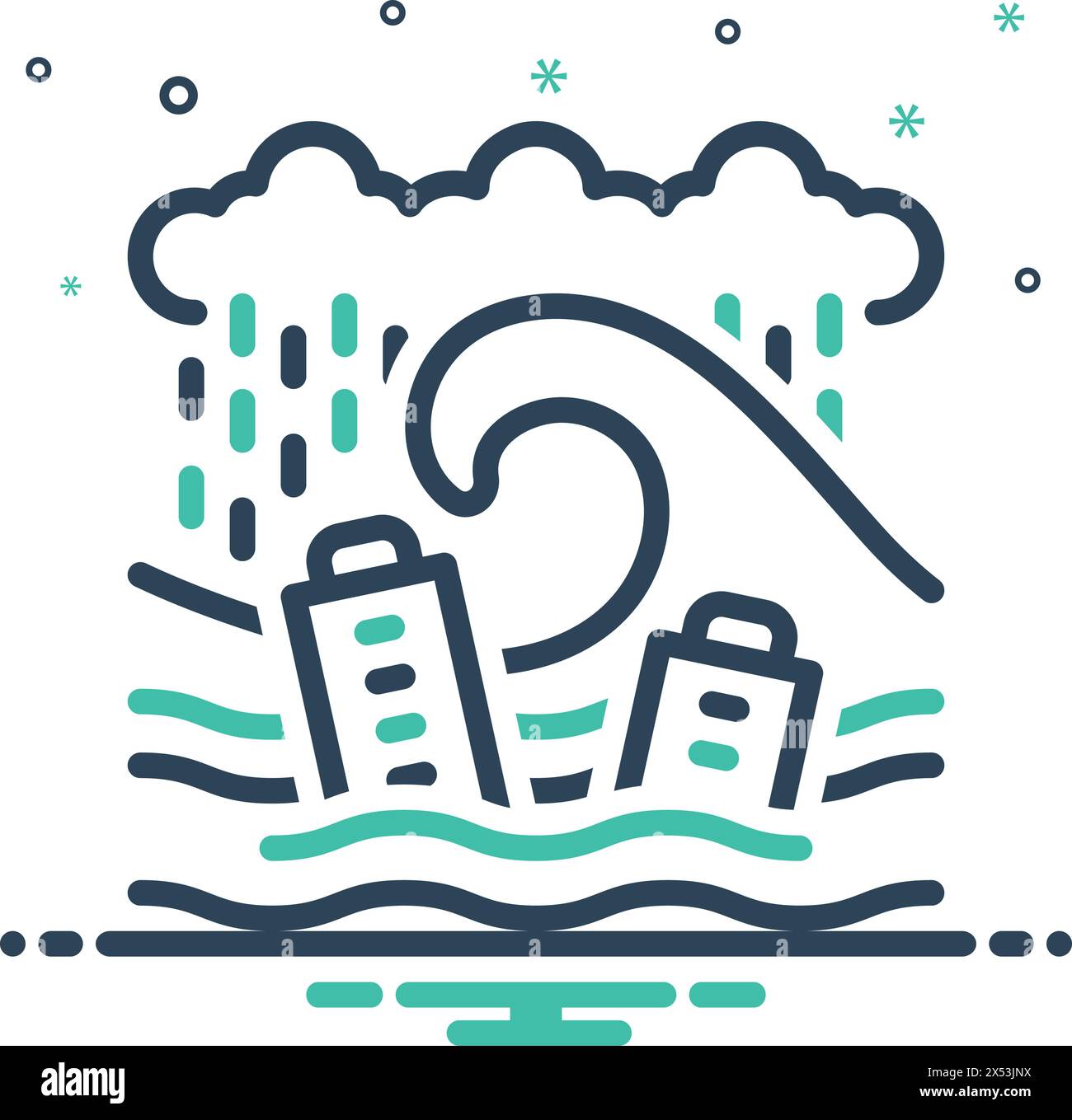 Icon for tsunami, sea wave Stock Vector Image & Art - Alamy