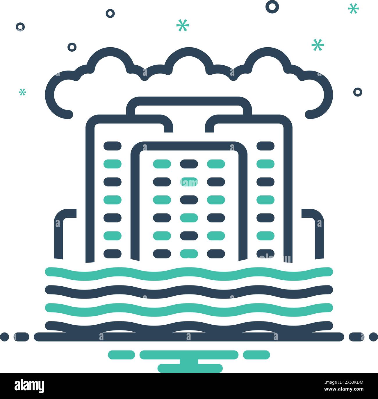 Sea level icon vector Stock Vector Images - Alamy