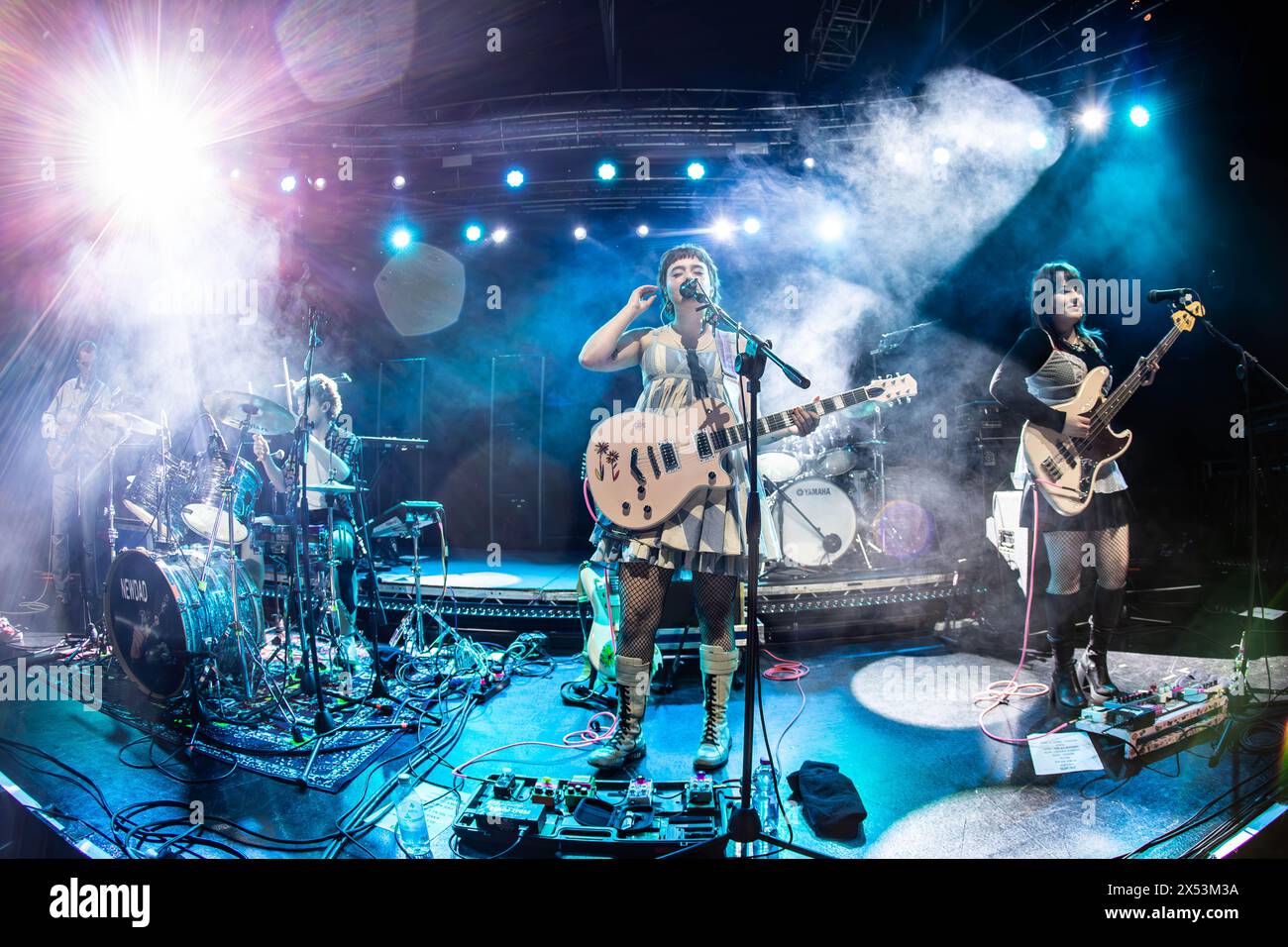 Milan, Italy. 06th May, 2024. The Irish indie rock band NEWDAD performs ...