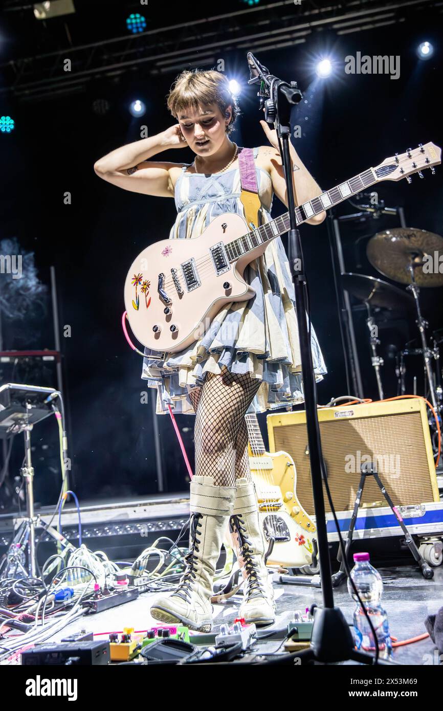 Milan, Italy. 06th May, 2024. The Irish indie rock band NEWDAD performs ...