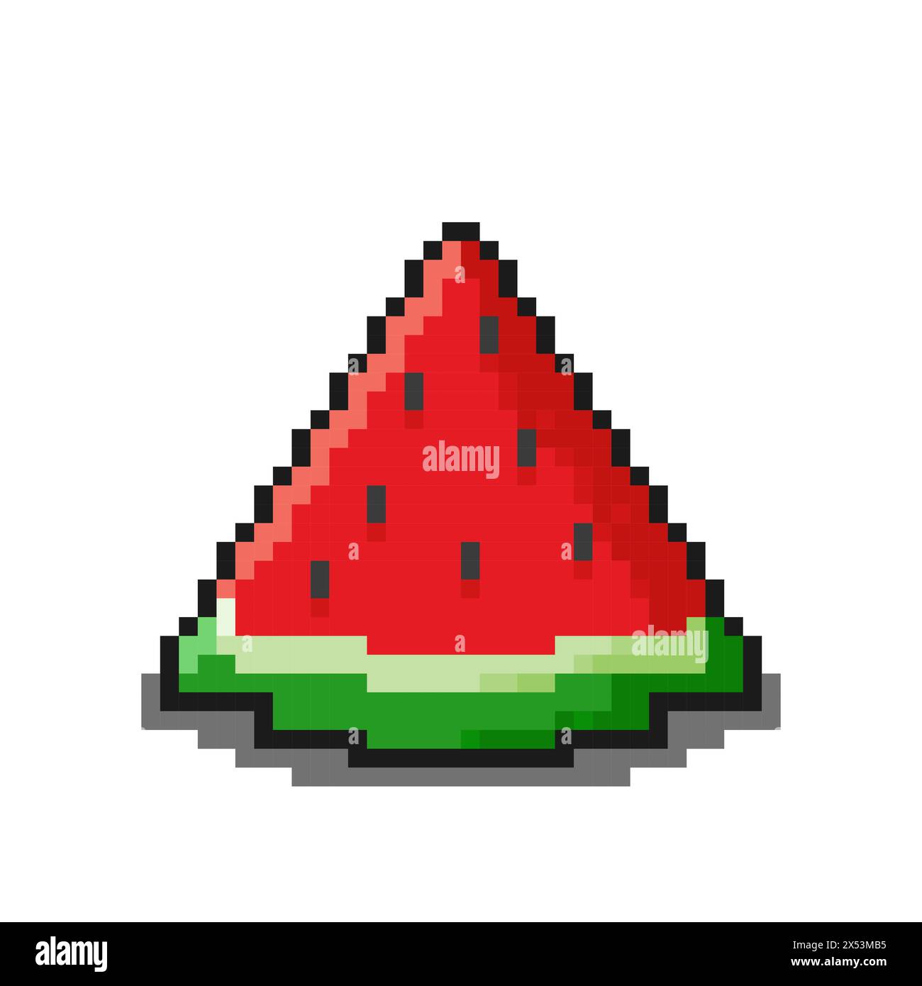 Watermelon pixel art. Vector illustration design, perfect for game ...