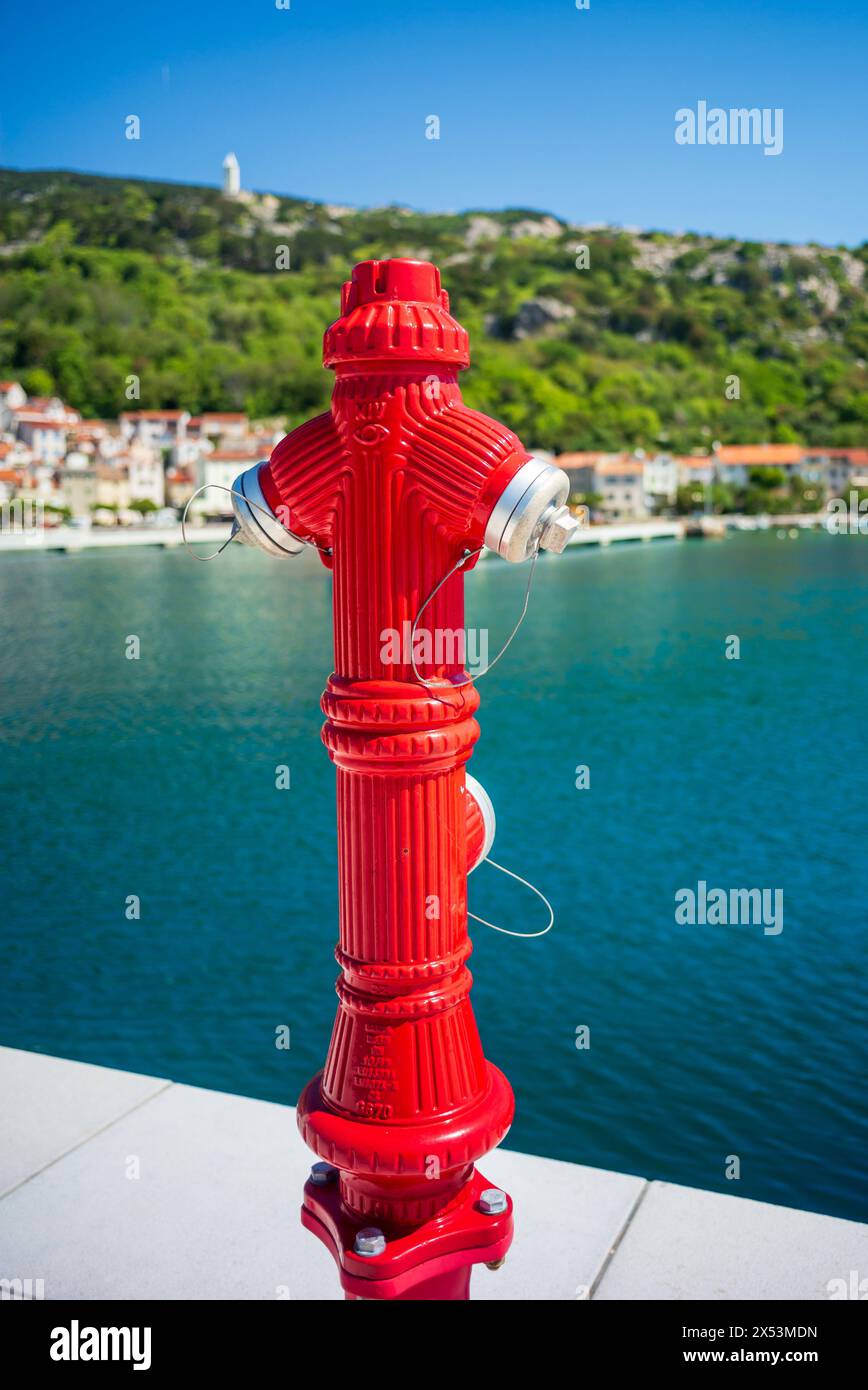 baska, croatia, 29 april 2024, water hydrant int he harbour *** baska ...