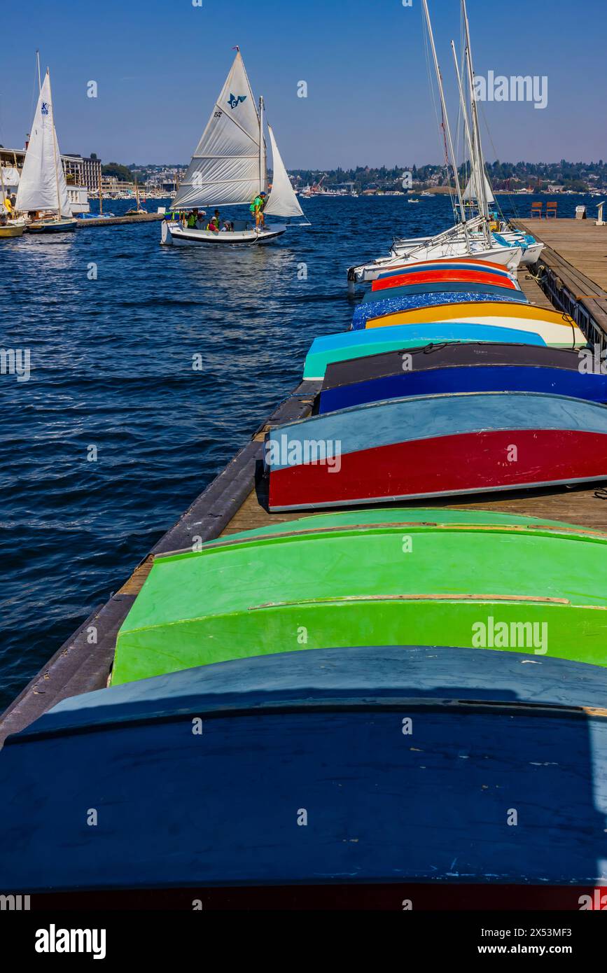 Small sailboats used to teach sailing to youth, Center for Wooden Boats ...
