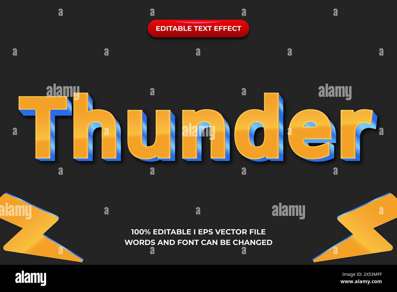 Editable bold text effect hi-res stock photography and images - Alamy