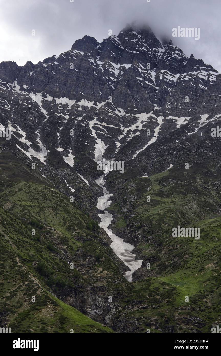 Pir Panjal range of mountain as seen in Pattan valley of Lauhal and ...