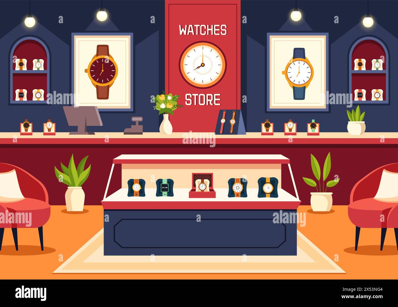 Digital stopwatch illustration Stock Vector Images - Alamy