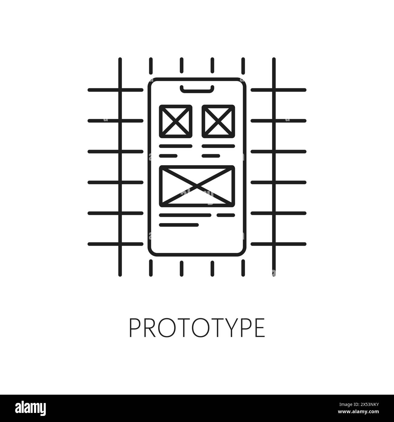 Software prototyping line icon Black and White Stock Photos & Images ...