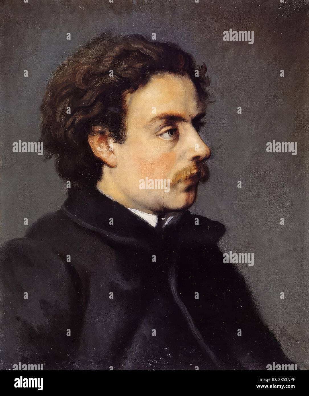 Renoir painting - Portrait of the Painter Emile-Henri Laport Stock ...