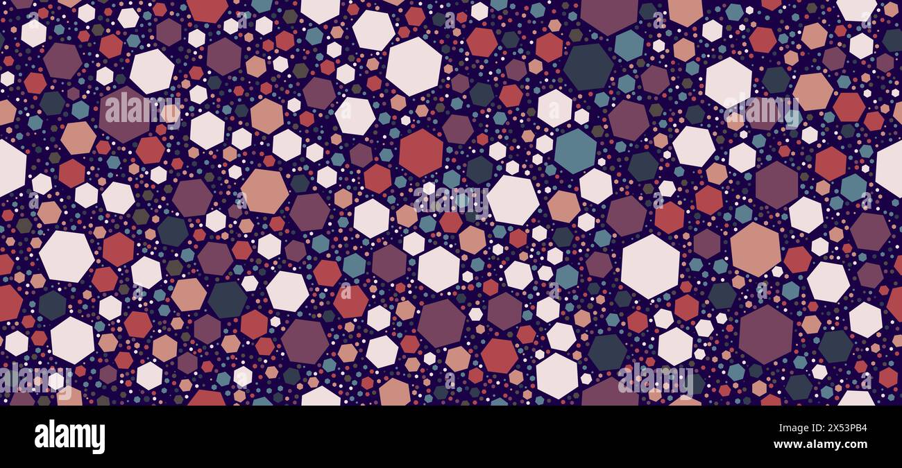 Hexagonal stone wall pattern Stock Vector Images - Alamy