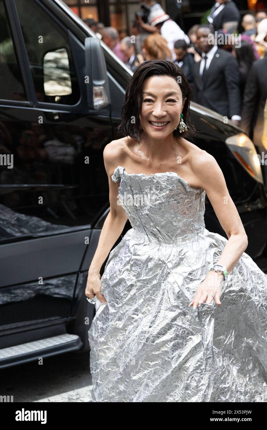 Michelle Yeoh at The Mark Hotel before the 2024 Met Gala: "Sleeping ...