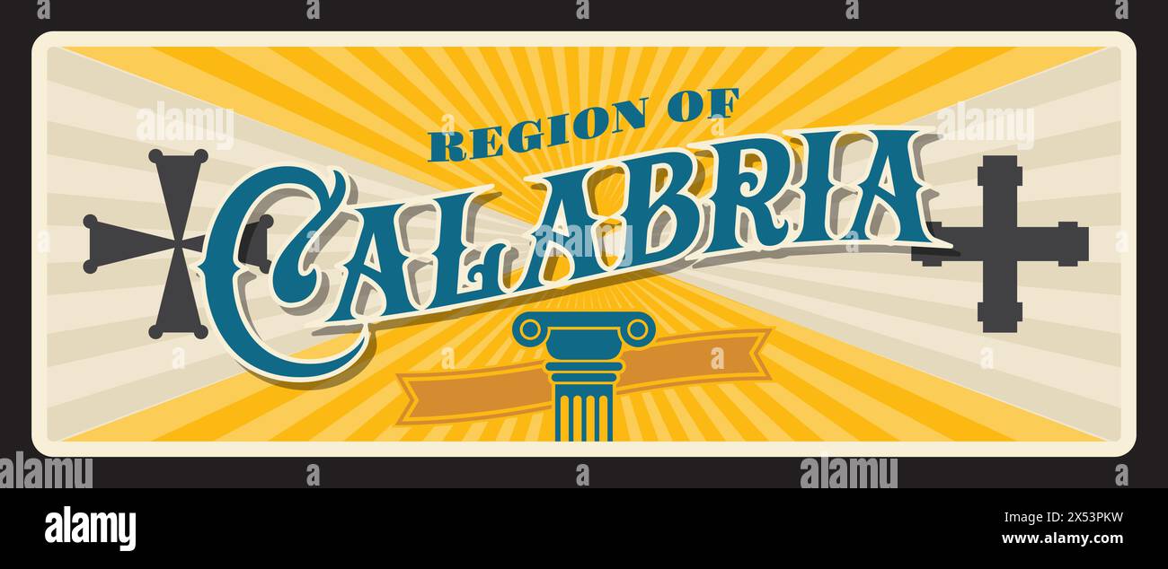 Calabria region in Southern Italy, Italian territory and area. Vector ...