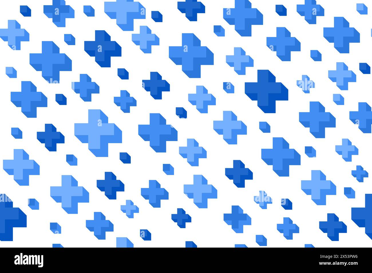 Medical pattern with abstract pluses. Vector healthcare background with ...