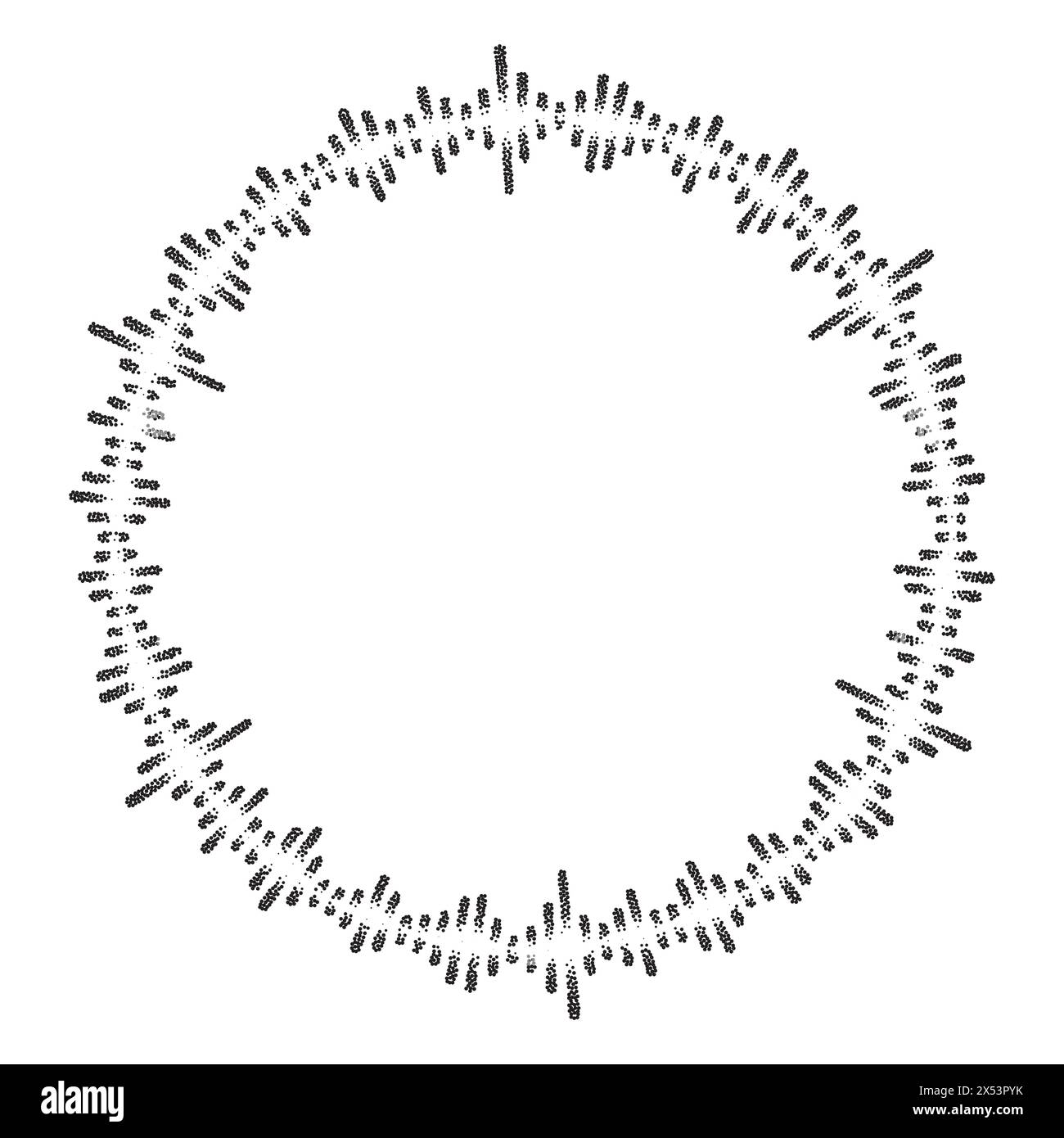 Sound wave pattern. Dotted music frequency. Halftone grunge border ...