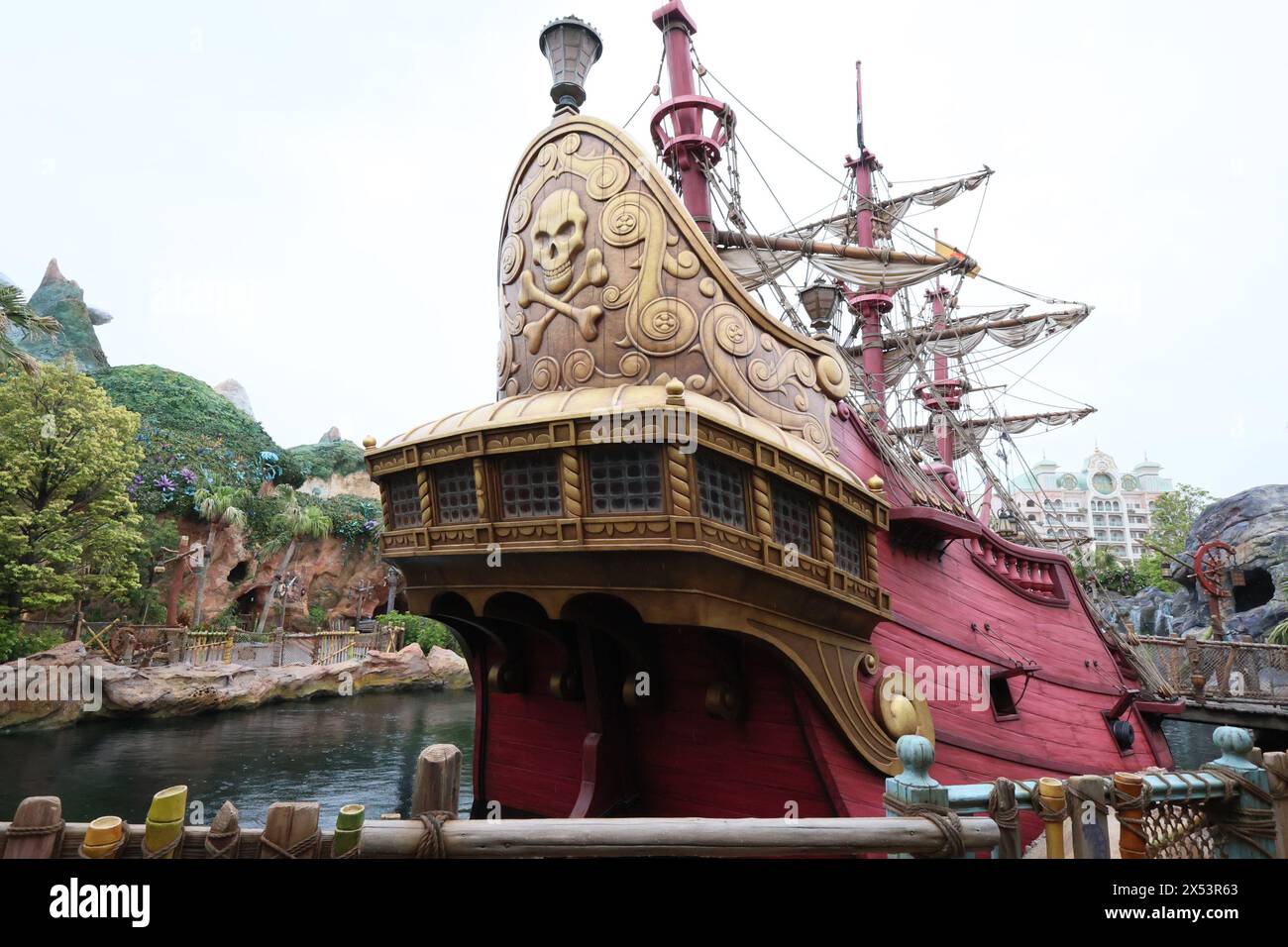 Urayasu, Japan. 7th May, 2024. This picture shows the pirate ship of ...