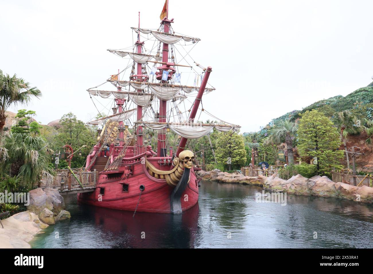 Urayasu, Japan. 7th May, 2024. This picture shows the pirate ship of ...