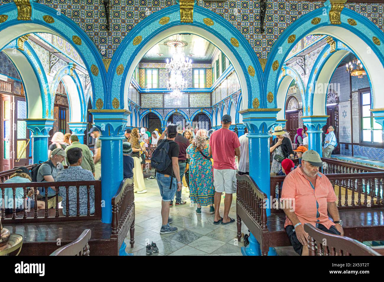 Erriadh, Tunisia - May 2, 2024: , inside view of historic El Ghriba ...