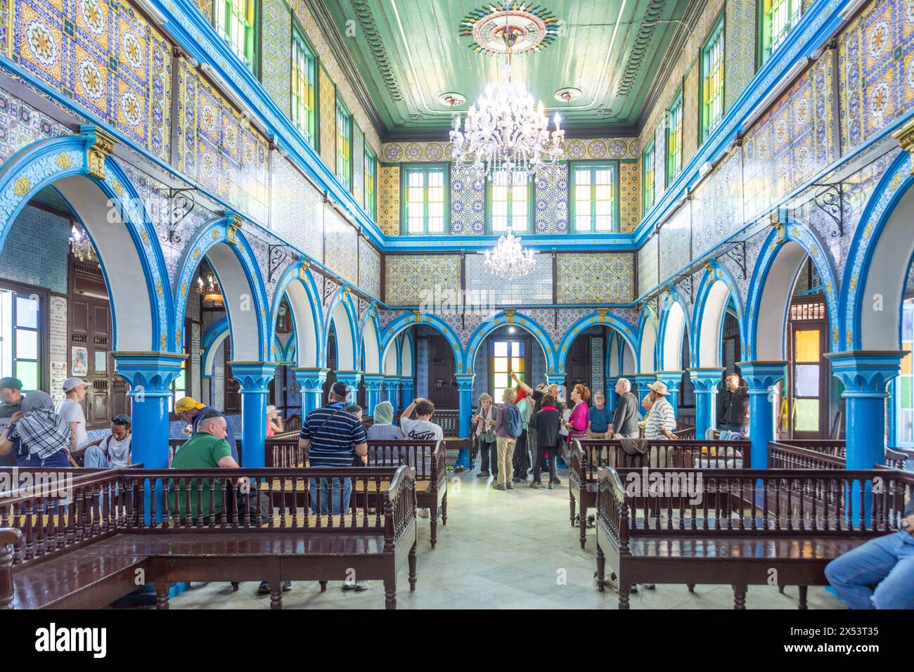 Erriadh, Tunisia - May 2, 2024: , inside view of historic El Ghriba ...