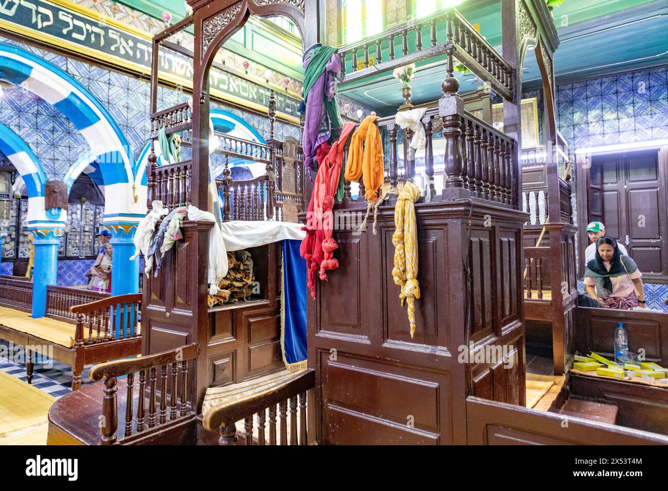 Erriadh, Tunisia - May 2, 2024: , inside view of historic El Ghriba ...