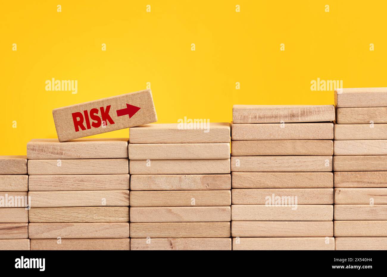 Increasing or growing risk level and risk taking in business concept ...