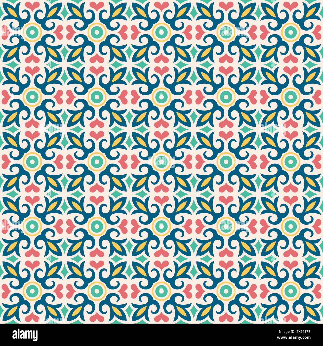 Vector Azulejo tile pattern, retro old tiles mosaic. tile vector Stock ...