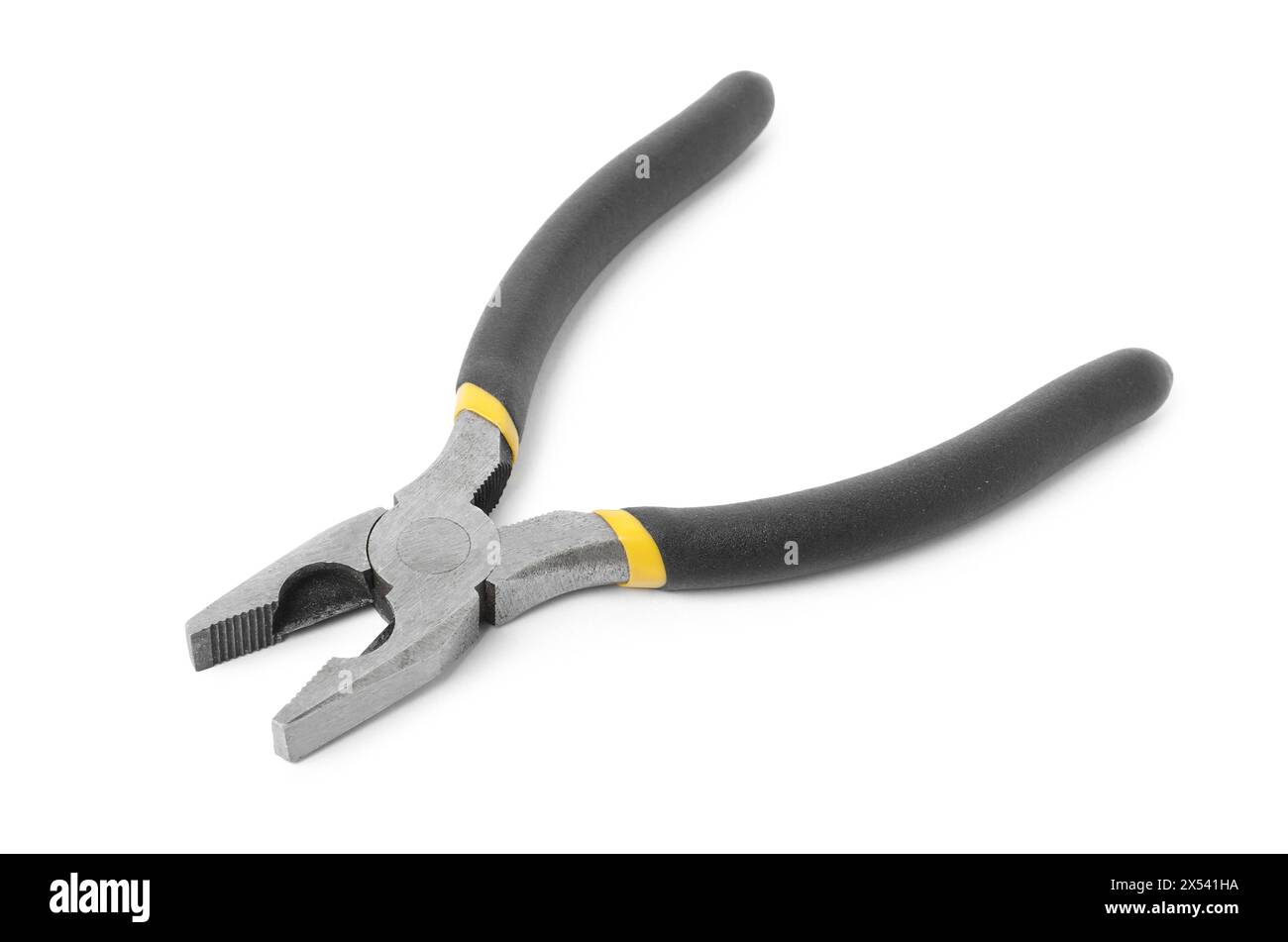New combination pliers isolated on white. Construction tool Stock Photo ...