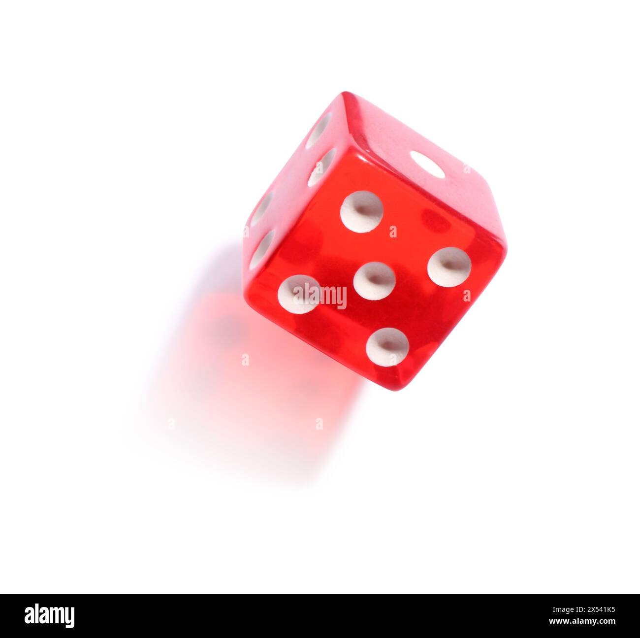 One dice on white Cut Out Stock Images & Pictures - Alamy