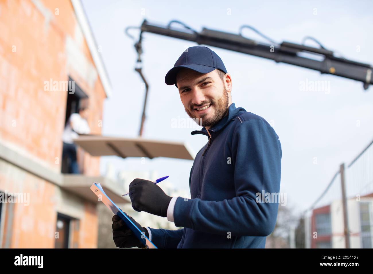 young builder at construction site Stock Photo - Alamy