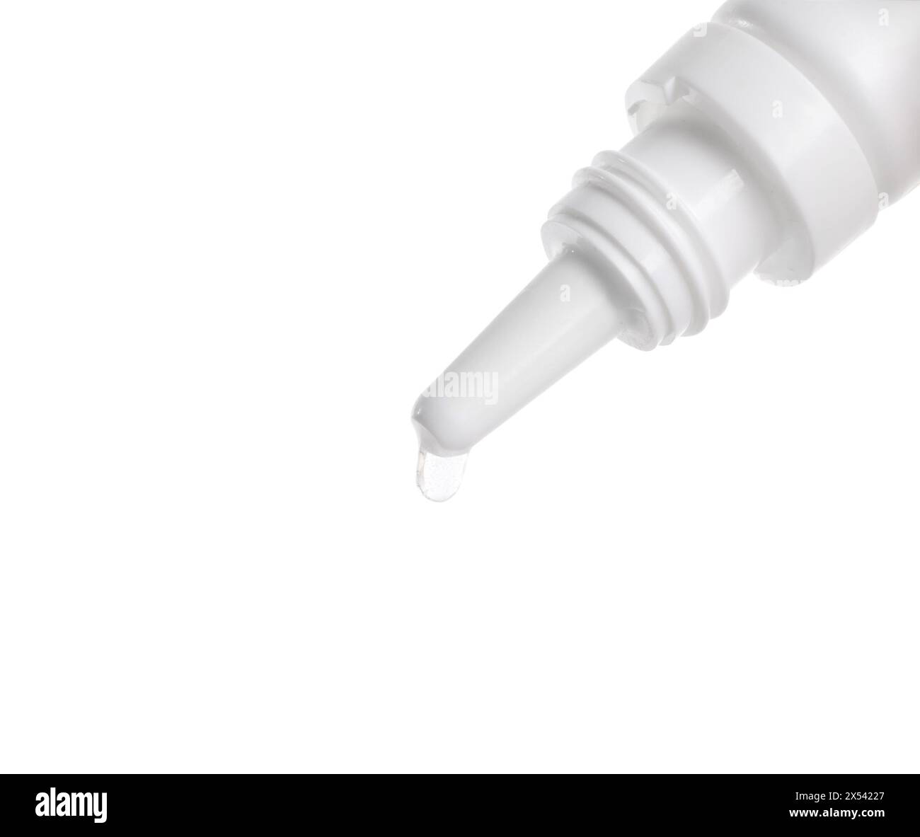 Dripping medical drops from bottle on white background Stock Photo - Alamy
