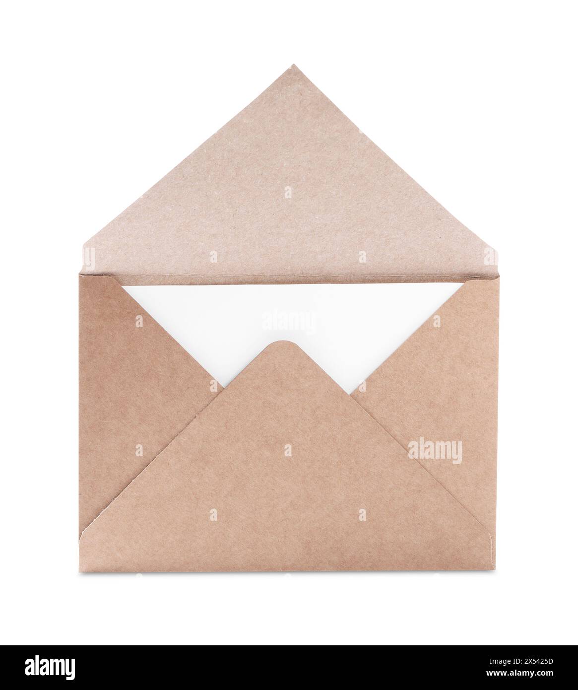 Letter envelope with card on white background Stock Photo - Alamy