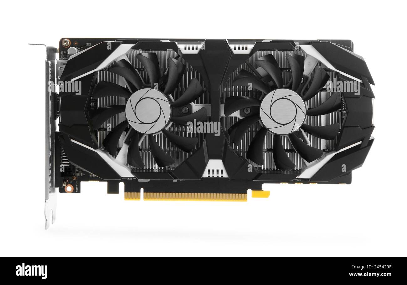 One computer graphics card isolated on white Stock Photo - Alamy One computer graphics card isolated on white Stock Photo - Alamy