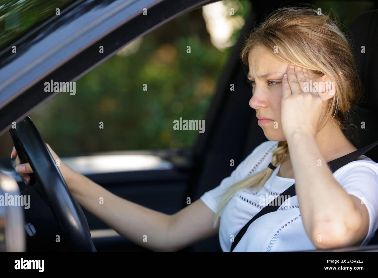 Woman stuck in traffic jam hi-res stock photography and images - Alamy