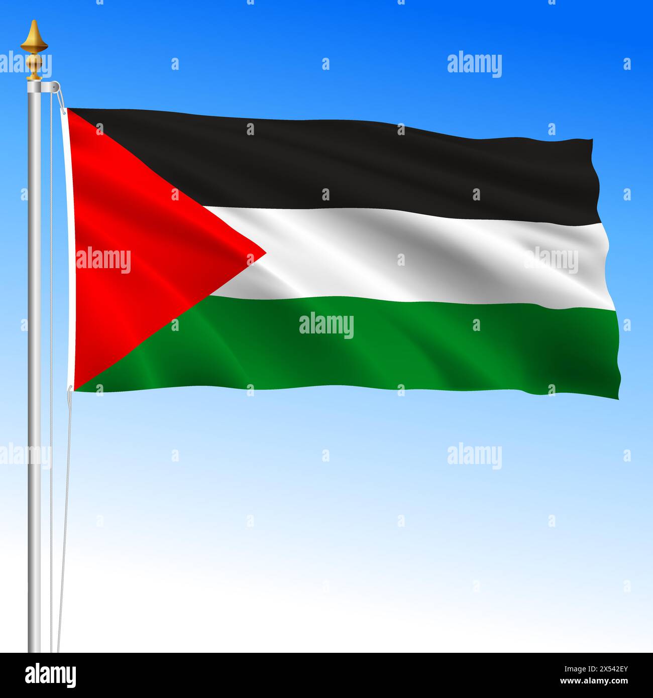 Waving palestine flag vector hi-res stock photography and images - Alamy