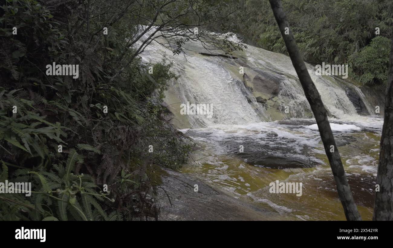 Aerial slow motion mountain waterfall hi-res stock photography and ...