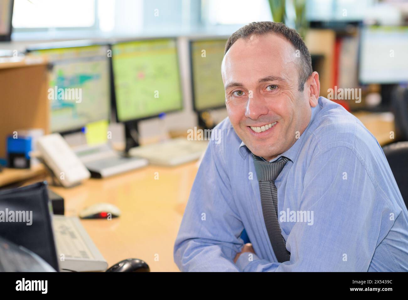 a security monitoring agency worker Stock Photo - Alamy