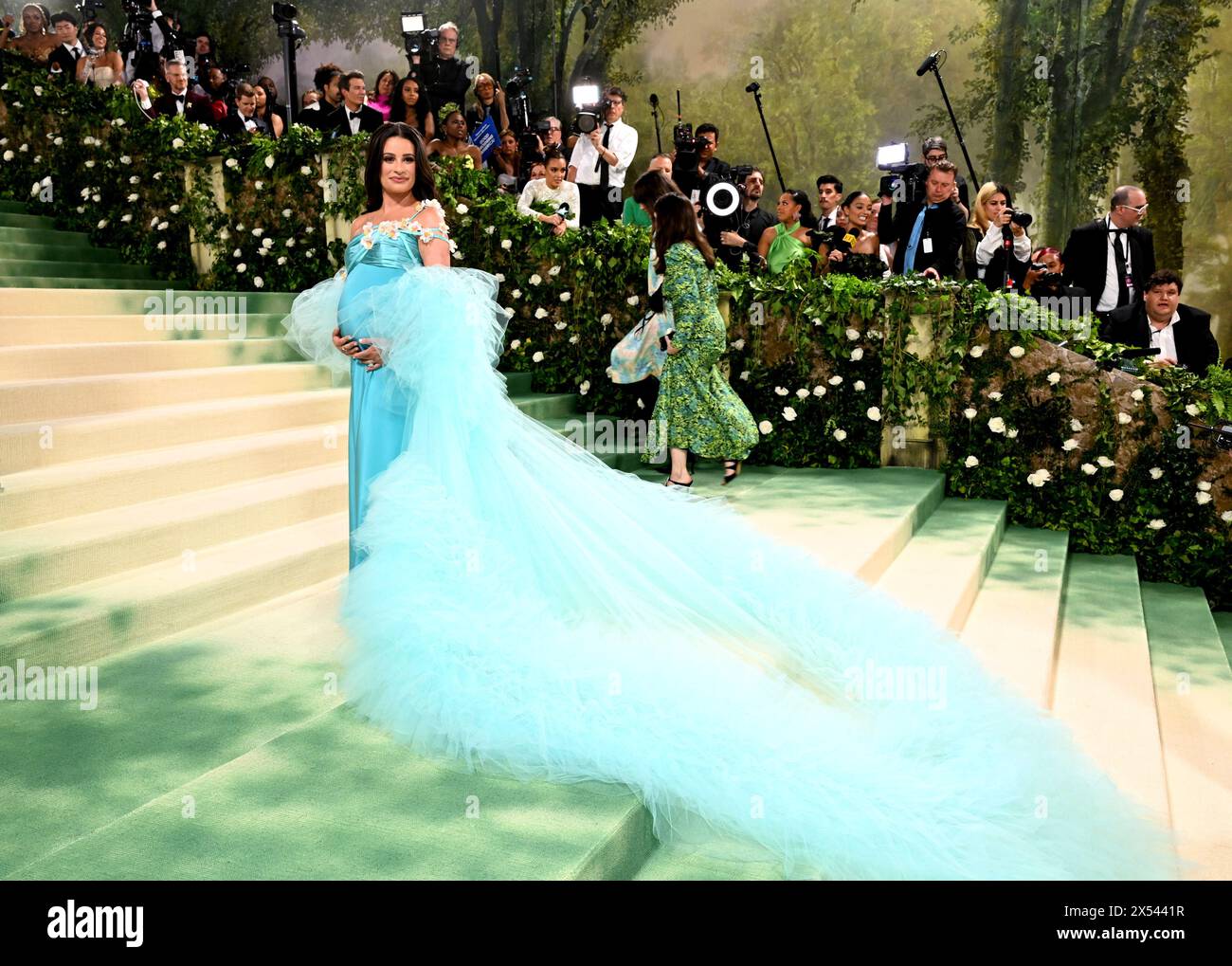 Lea Michele attending the Metropolitan Museum of Art Costume Institute ...