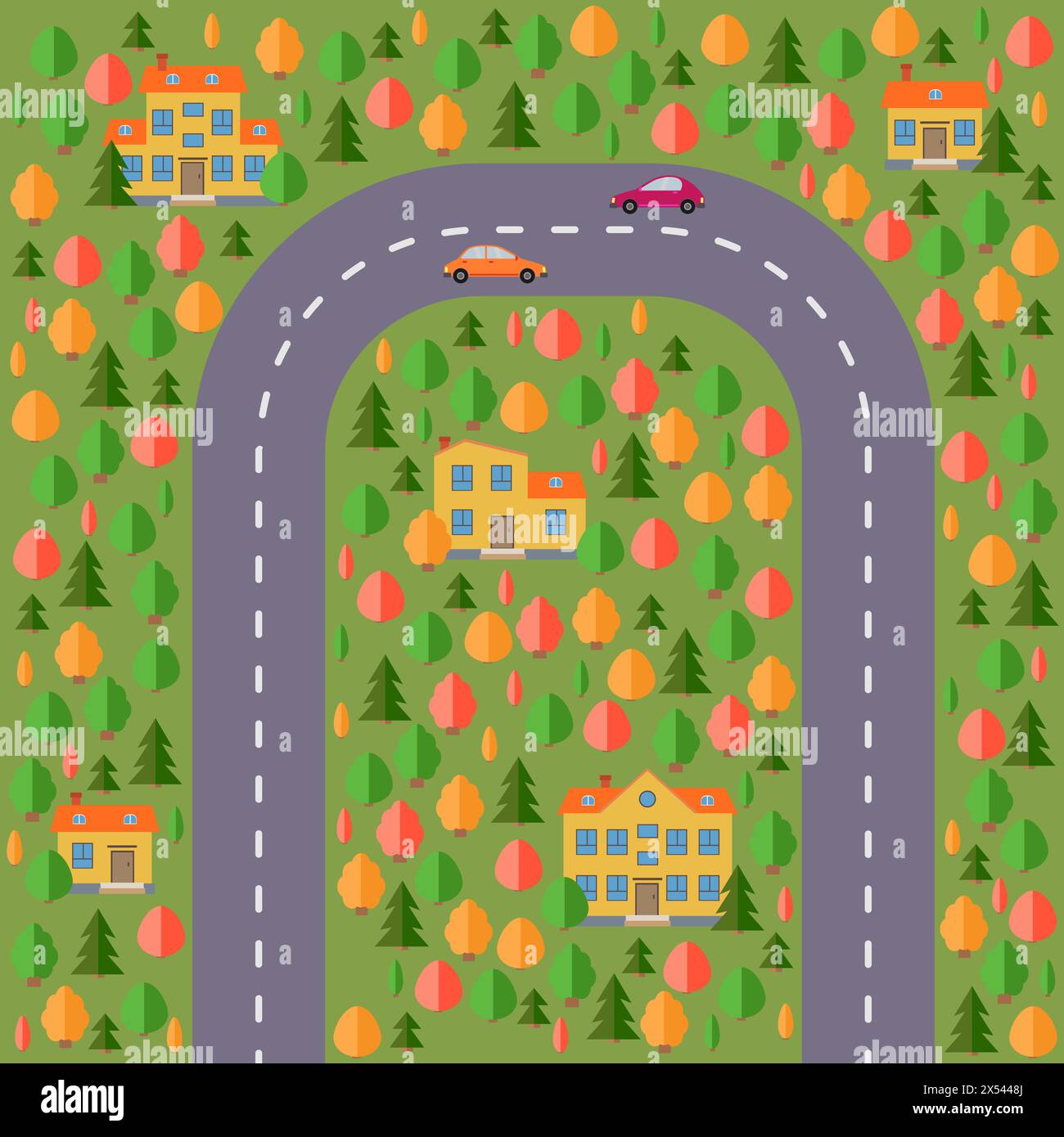 Intersection car Stock Vector Images - Alamy